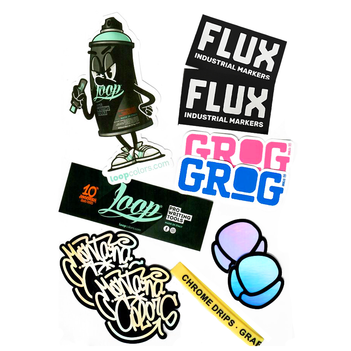 Chrome Drips Stickers Pack - Stickers graffiti pour tout customiser